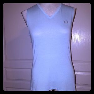 Under Armour | Tops | Light Blue Under Armour Sleeveless Tee | Poshmark